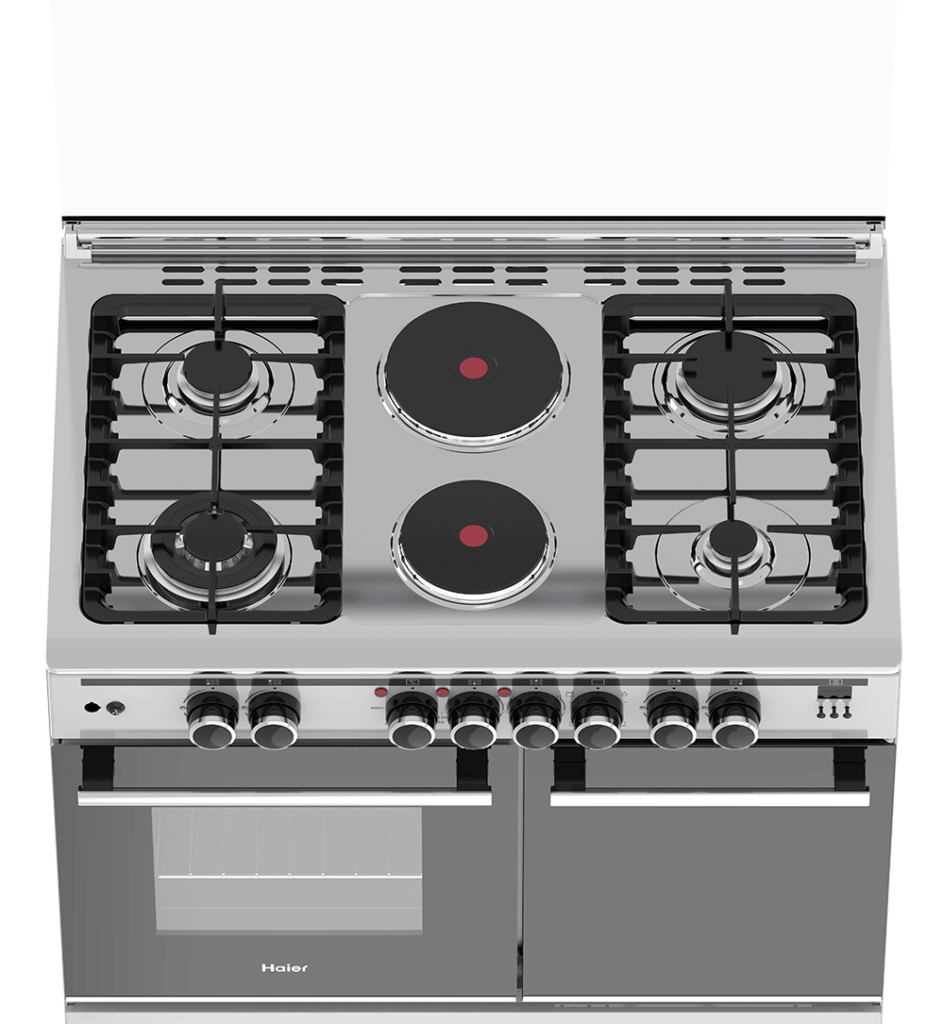 Haier 4 Gas Burner + 2 Electric Plates 60x90 Cooker - HCR6042DES - Haier