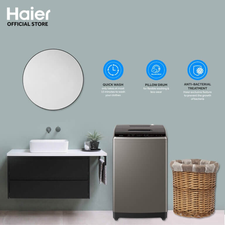 Haier 8kg Full Automatic Top Loader Washing Machines - HWM80-1269S6 - Haier