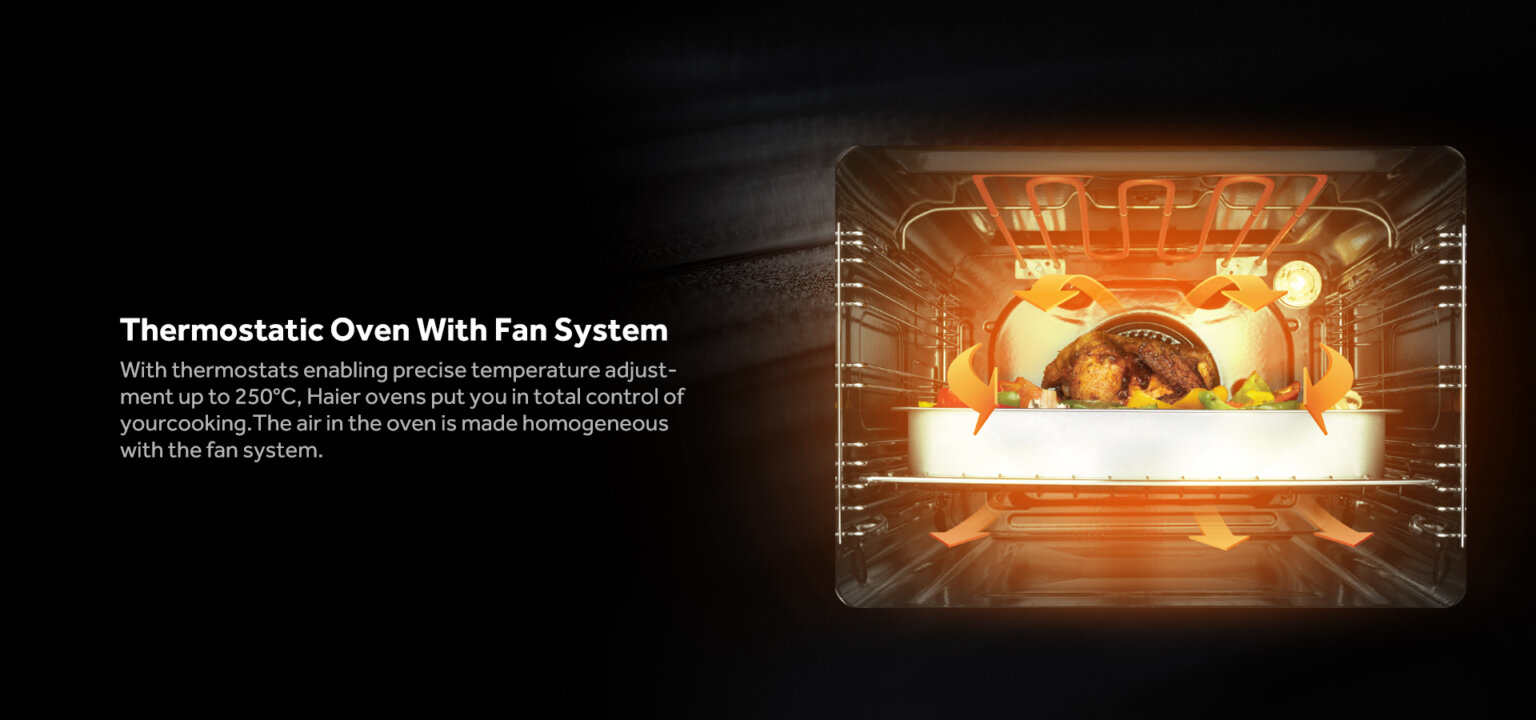 Haier 5 Gas 60X90 Cooker with Electric Long Oven - HCR6050EES - Haier